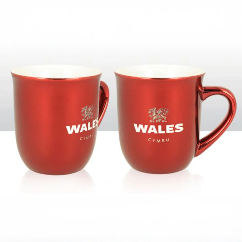 Wales Red Metallic Mug – Macey Sports